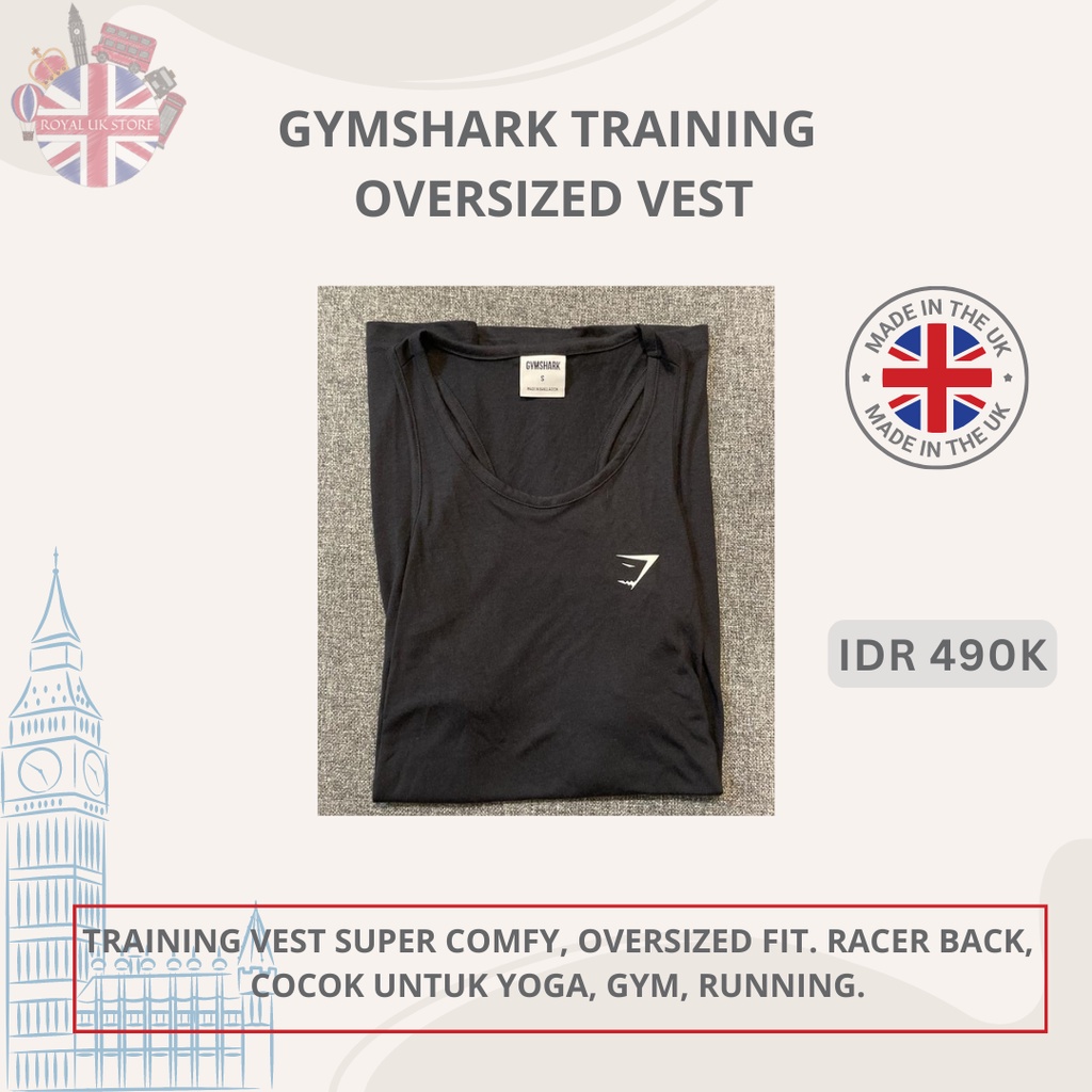 Jual Gymshark Oversized Vest *100% Original From Gymshark UK* | Shopee ...
