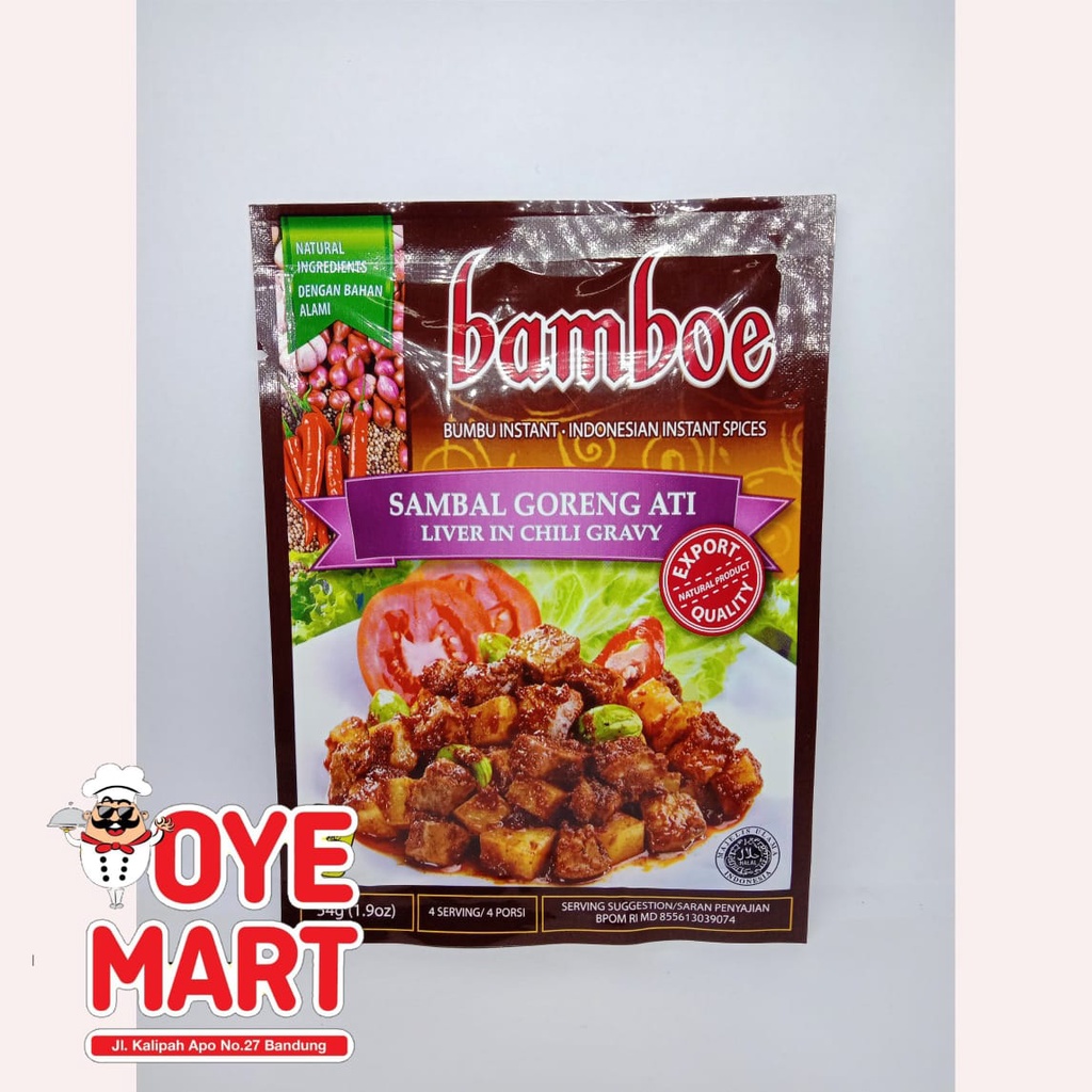 Jual BAMBOE SAMBAL GORENG ATI 54GR/SAMBAL GORENG PEDAS | Shopee Indonesia