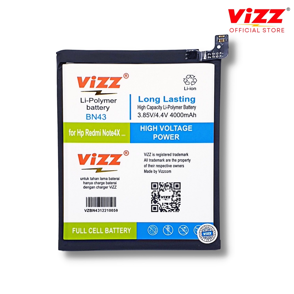 Jual VIZZ Baterai Xiaomi BN43 Batre Redmi Note 4 / Note 4X SNAPDRAGON ...