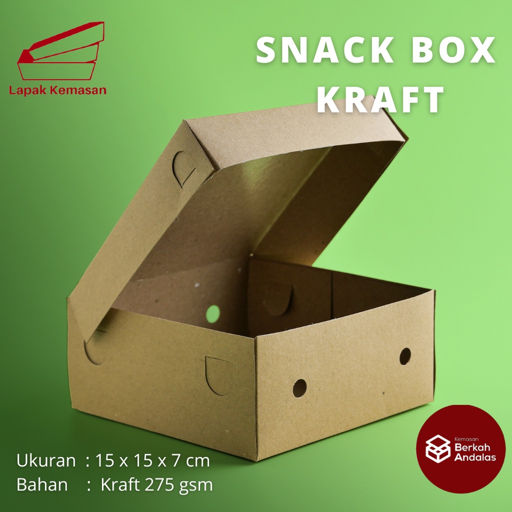 Jual SNACK BOX/KOTAK KUE/BAHAN KRAFT/BOX SNACK/PACKAGING/SNACK/BOX ...