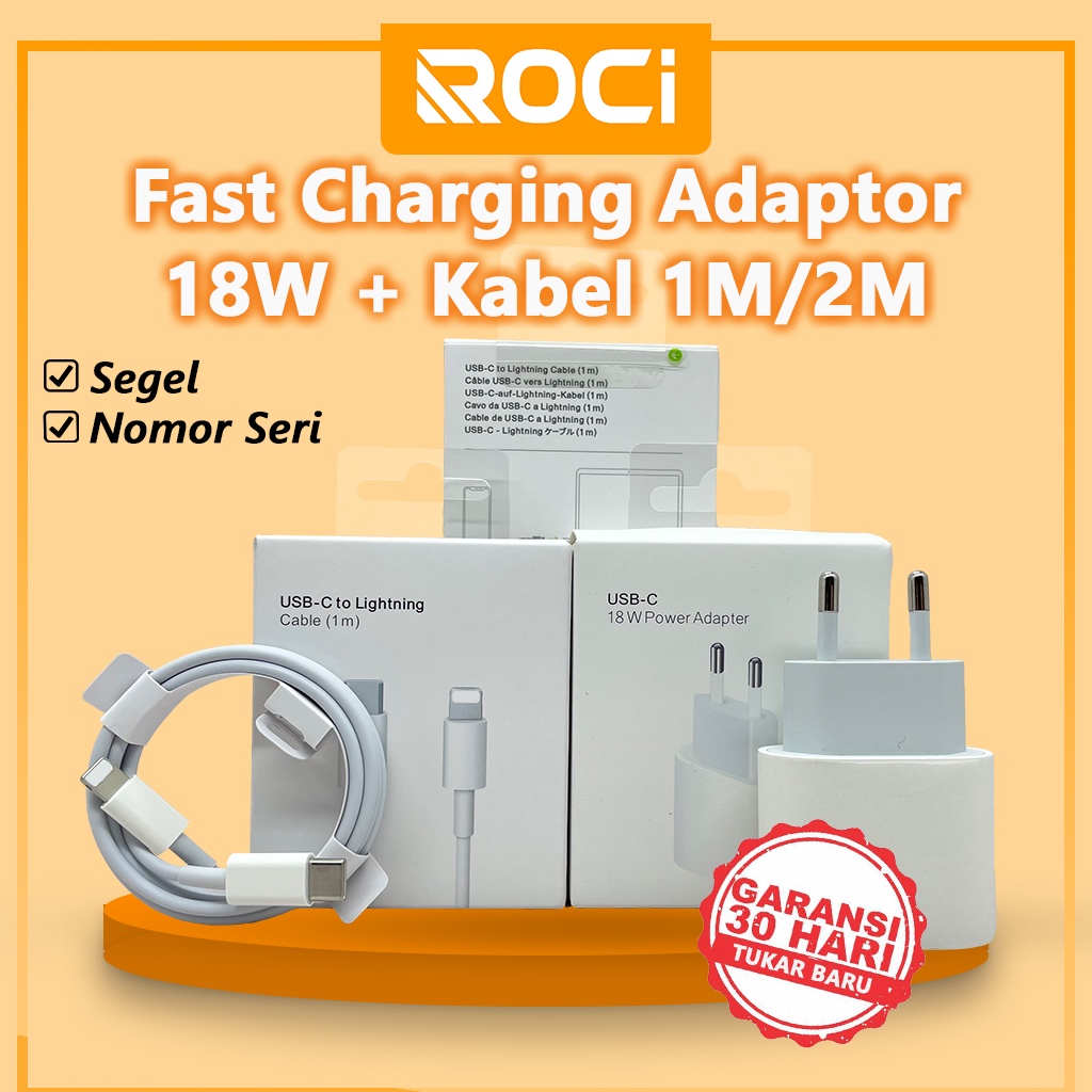 Jual KABEL USB C to IP + ADAPTOR (1 PAKET) 18w/20w FAST CHARGING ...