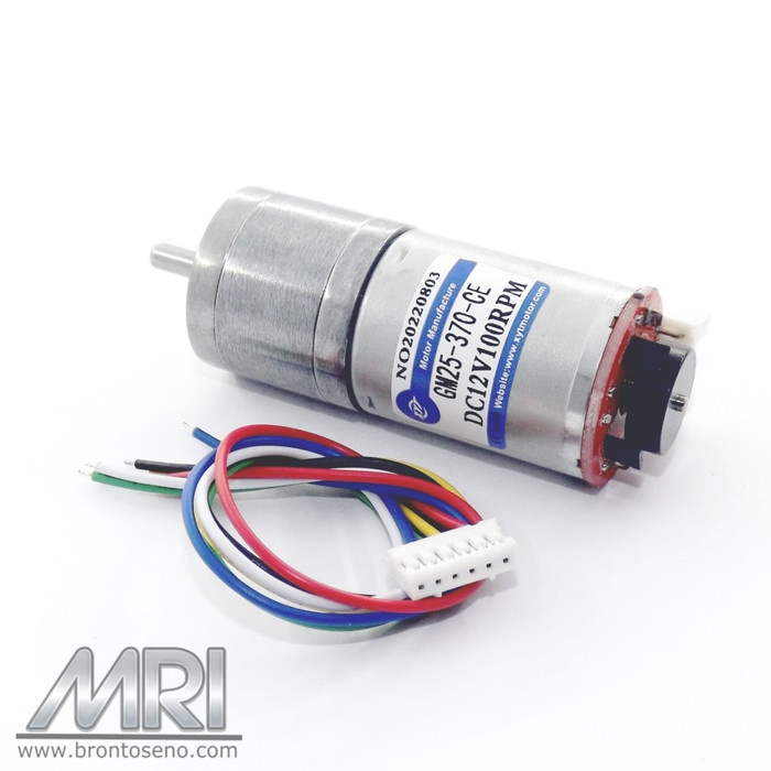 Jual DC Motor 25GA370 12V 100Rpm With Encoder 7ppe | Shopee Indonesia