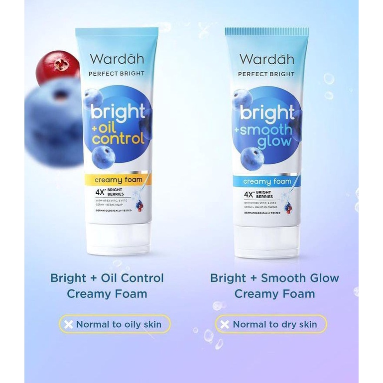 Jual (Facial Wash) Wardah PERFECT BRIGHT Creamy Foam 100 ml / 50 ml ...