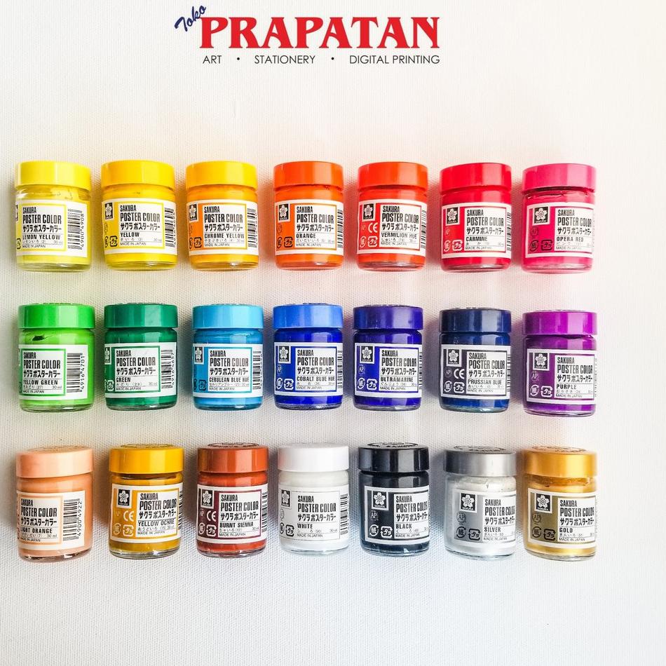 Jual Super Star Sakura Poster Color 30 ml / Cat Poster Sakura 30 ml ...