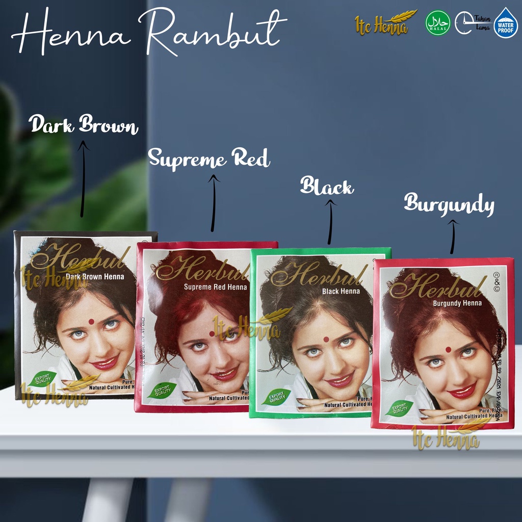 Jual Herbul Henna Rambut Pewarna Rambut Semir Rambut Cat Rambut Bpom ...