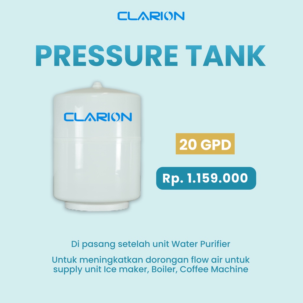 Jual Presure Tank RO 20g Clarion - 75 Liter Reverse Osmosis Presure ...