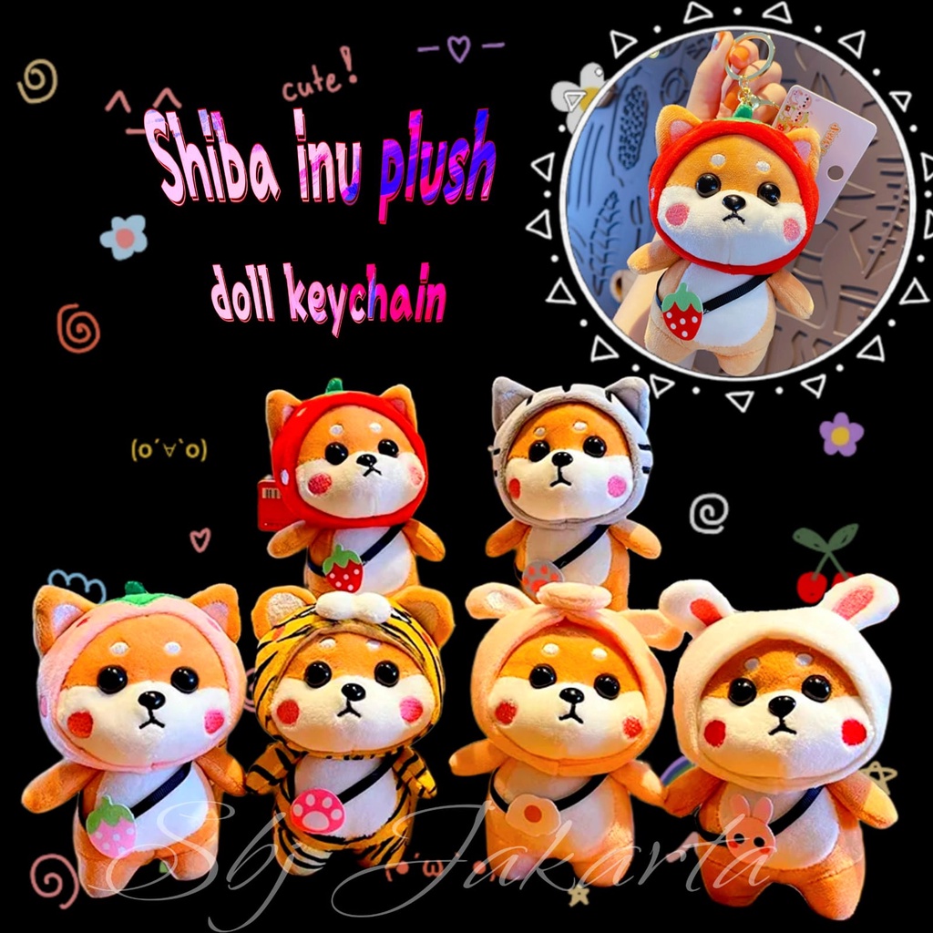 Jual Gantungan kunci boneka shiba inu / Keychain shiba inu plush doll ...