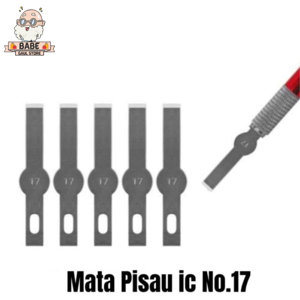 Jual MATA PISAU IC NO 17 REFIL PEN CUTTER KNIFE UKIR ORIGINAL | Shopee ...