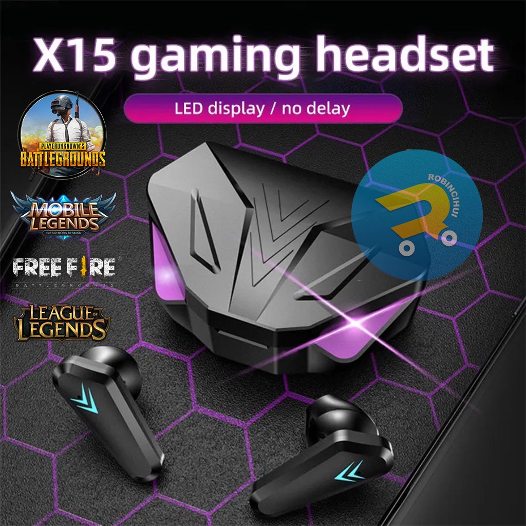 Jual Headset Bluetooth Gaming Stereo X15 / Earphone Bluetooth Gaming ...