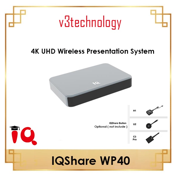 Jual IQShare WP40 Wireless Screen Sharing Dongle Presentation System 4K ...