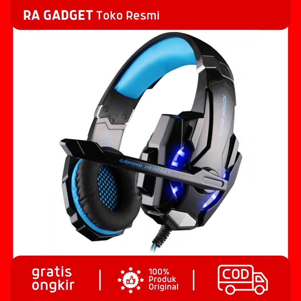 Jual G9000 Gaming Headset Twisted with LED Light / Headphone Gaming Pc ...