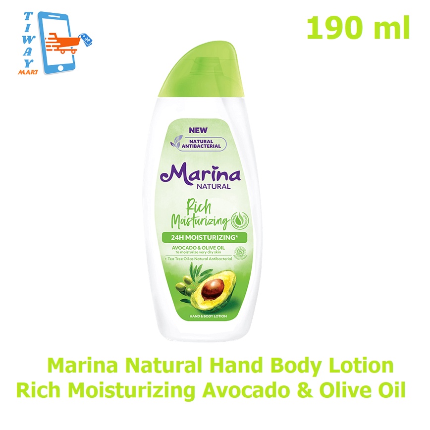 Jual Marina Hand Body Lotion Rich Moisturizing Avocado & Olive Oil 190 ml | Shopee Indonesia