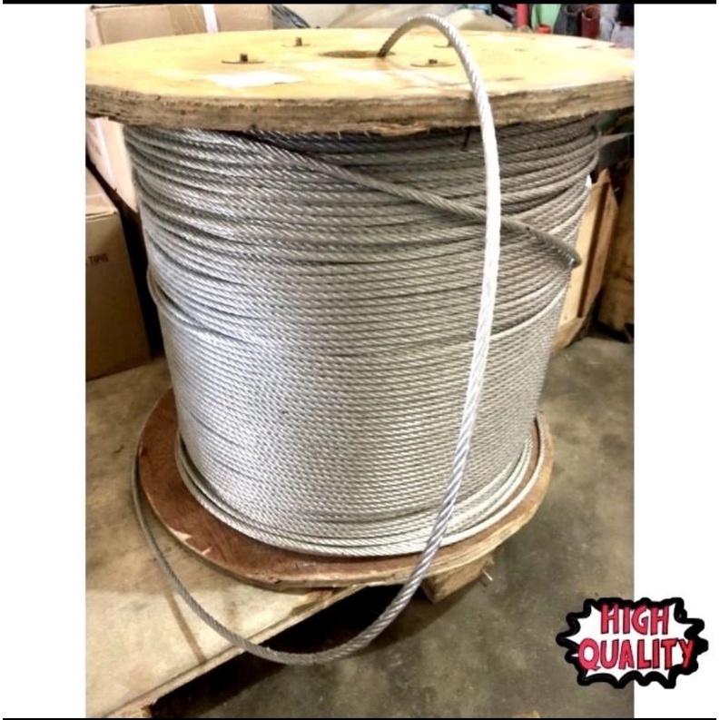 Jual Sling Tali Kawat Baja Galvanis 14 mm-Wire Rope Winch Hoist | Shopee Indonesia