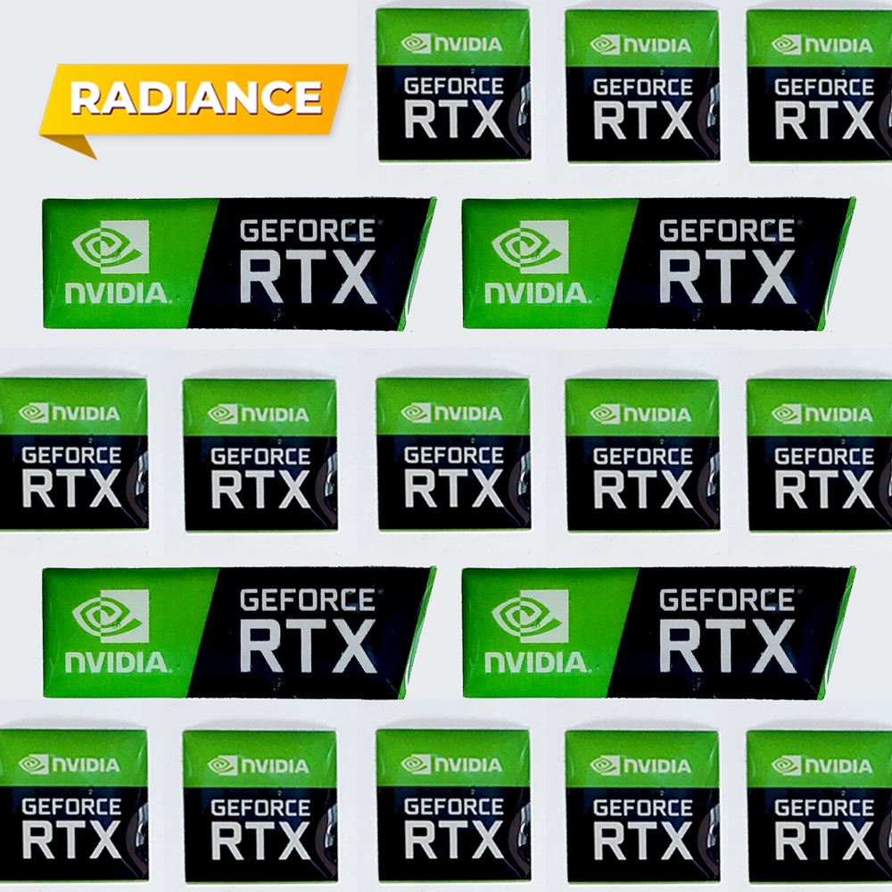 Jual Sticker RTX Nvidia cutting timbul 3D emblem vinyl bisa custom ...