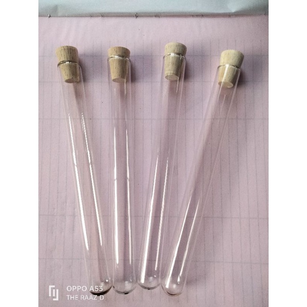 Jual Tabung reaksi kaca 16mm×150mm 25 ml + tutup | Shopee Indonesia
