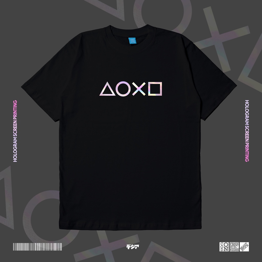 Jual Joystick Button Playstation Hologram Printing Baju Kaos Game ...