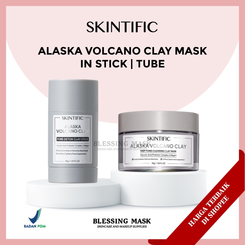 Jual SKINTIFIC Alaska Volcano Clay Mask Deep Pores Cleansing Mud Mask ...