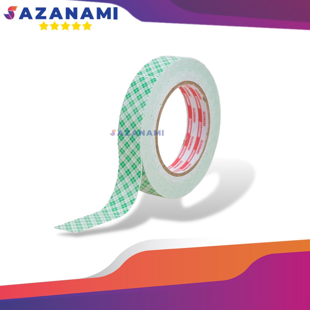 Jual SAZANAMI DOUBLE TAPE FOAM PUTIH 1" x 5m DOUBLE FOAM BUSA PUTIH ...