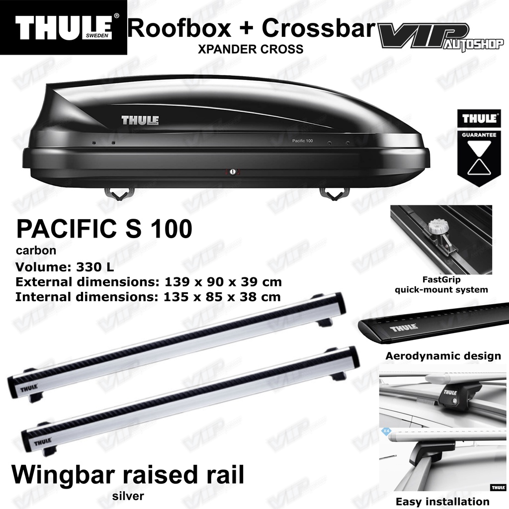 Jual Xpander Cross 2019-2026 Paket Crossbar + Roofbox Roof Box THULE ...
