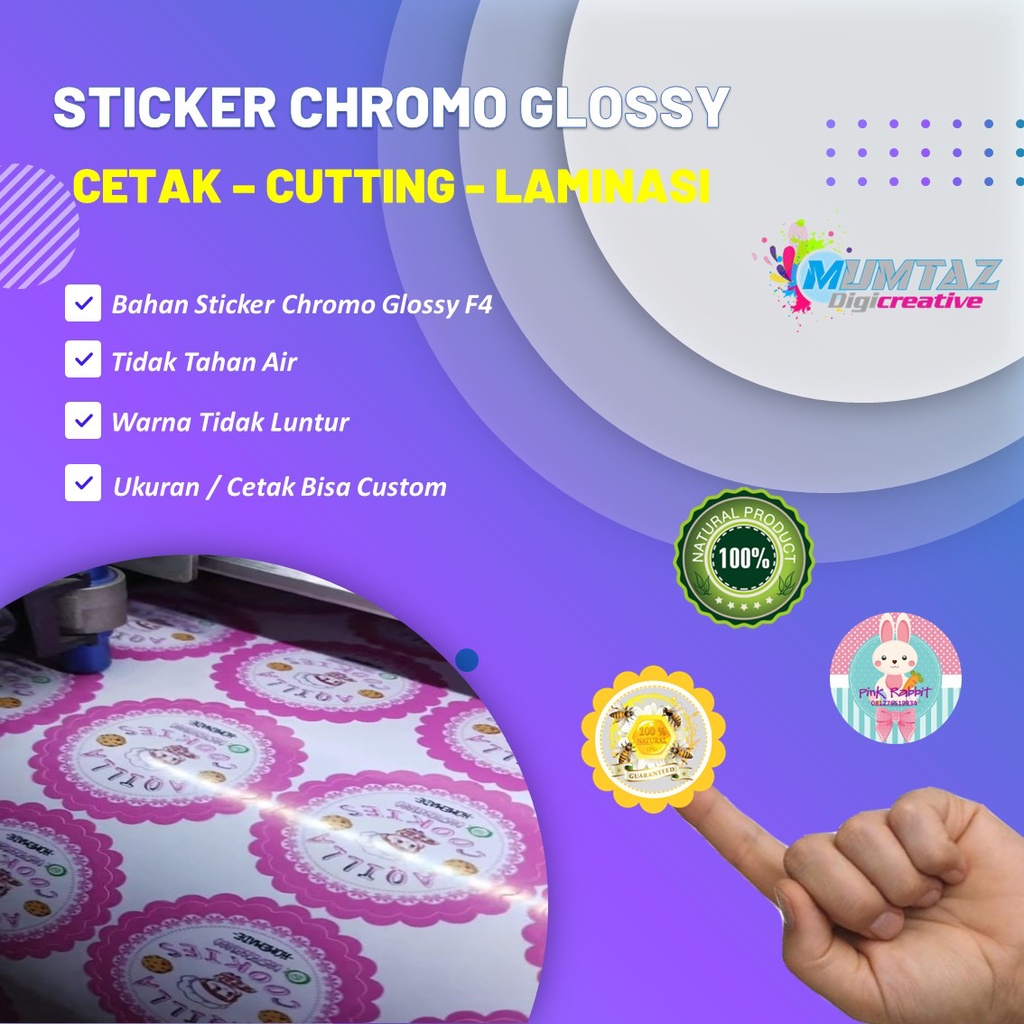 Jual Cetak + Cutting Sticker Label Produk Chromo - F4 | Shopee Indonesia