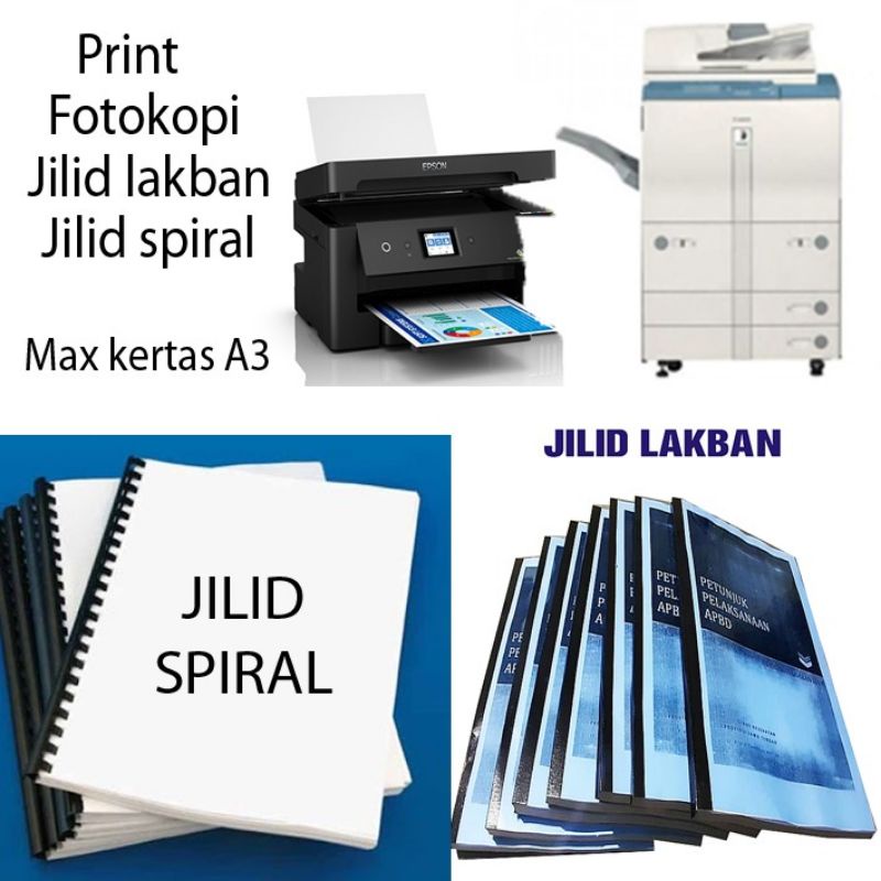 Jual print / fotokopi / jilid spiral / jilid lakban | Shopee Indonesia