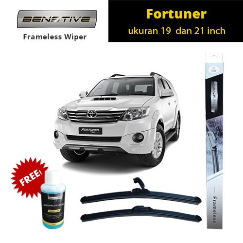 Jual Wiper Frameless Benstive Fortuner With Lock Ukuran 19 Dan 21 Inch ...