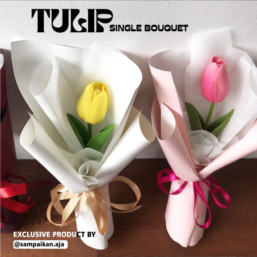 Jual Single Tulip Bouquet [Bunga Artificial] | Premium Gift Buket Bunga ...