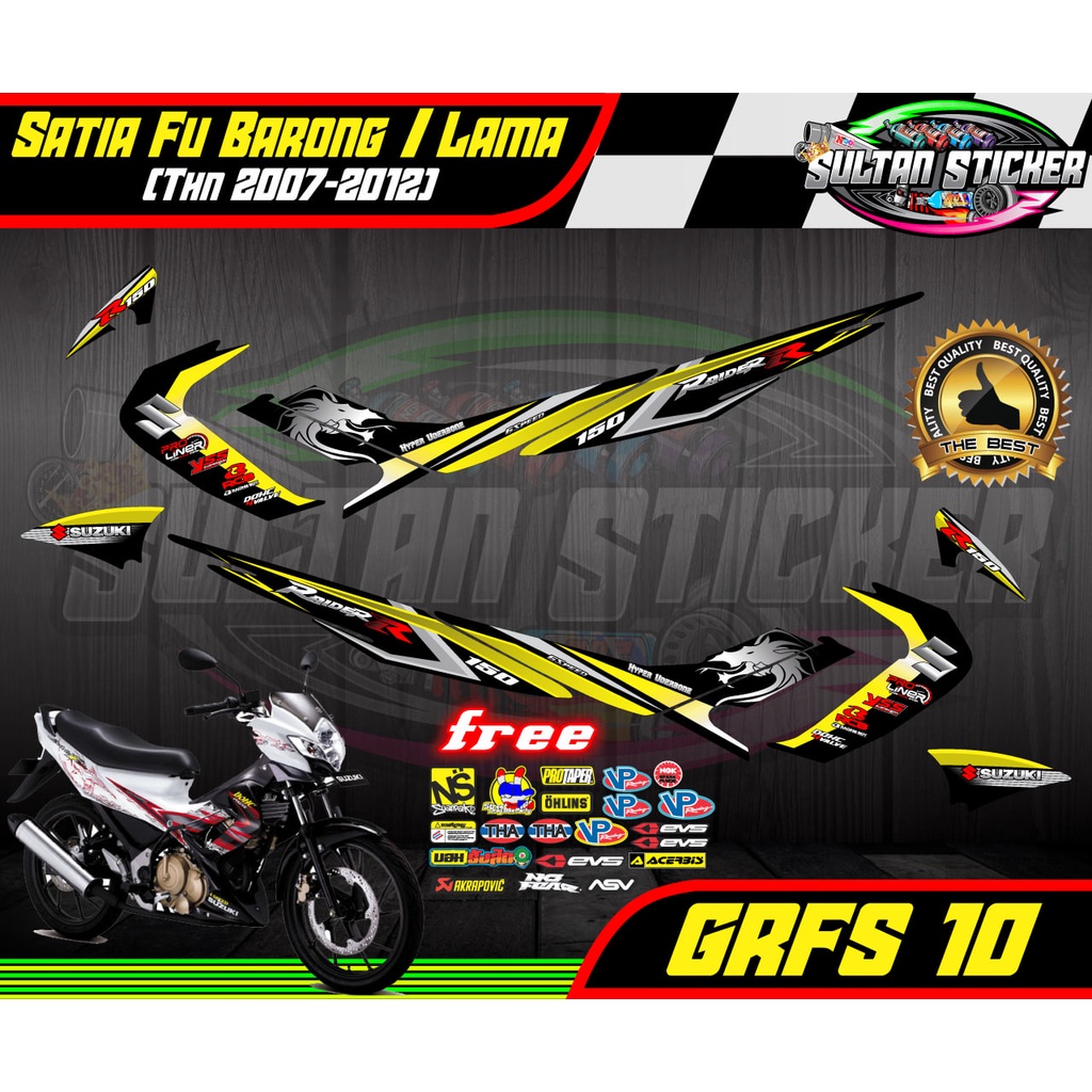 Jual Stiker Variasi Streaping Decal list Motor SUZUKI Satria FU Barong ...