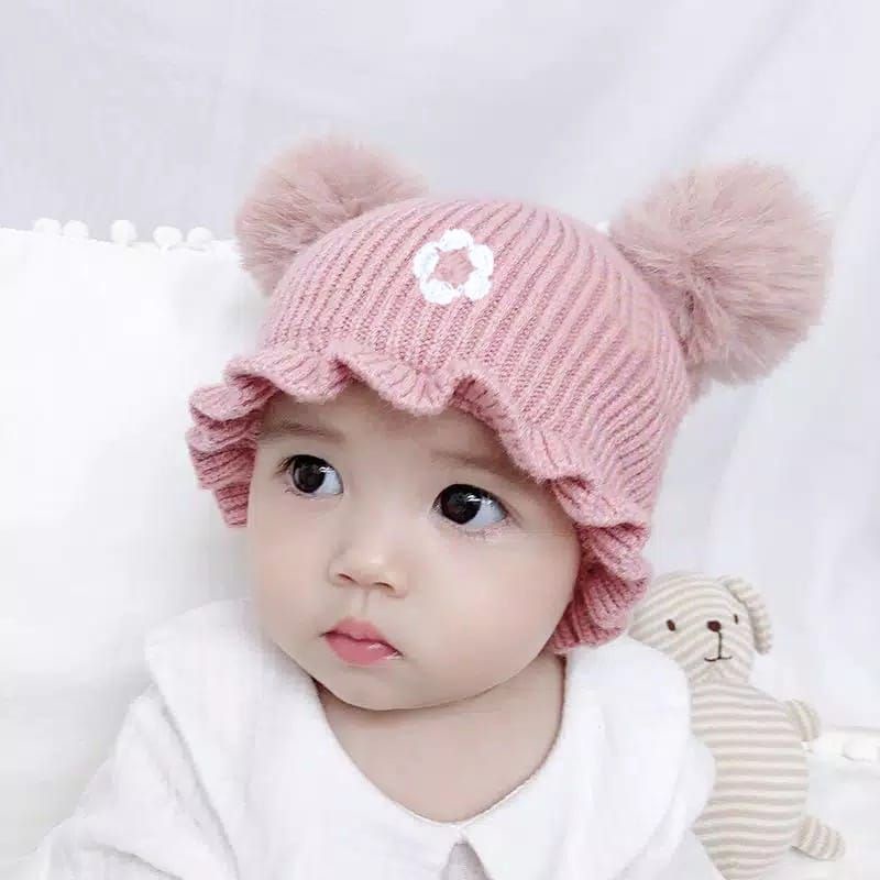 Jual Kupluk hangat bayi anak LILI usia 0-3 th rajut kupluk | Shopee ...