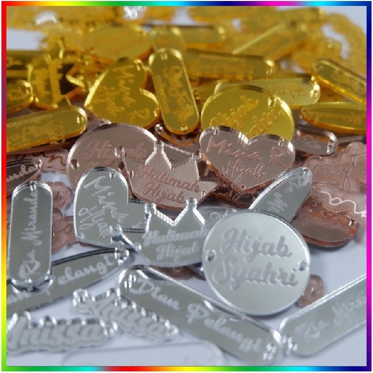 Jual LABEL HIJAB ACRYLIC / LABEL AKRILIK / LABEL BRAND AKRILIK CUSTOM ...