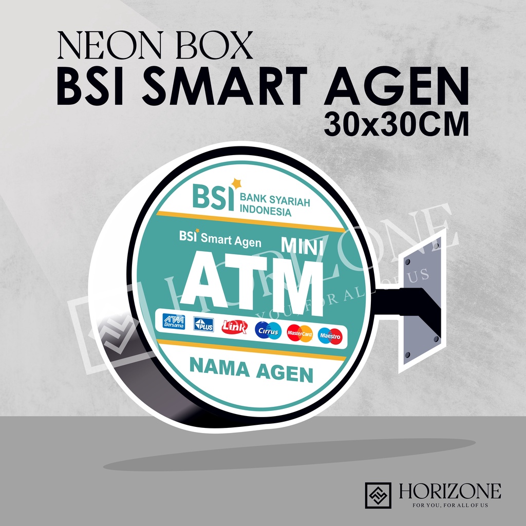 Jual Neon Box Akrilik BSI Smart Agen 30x30 Cm | Shopee Indonesia