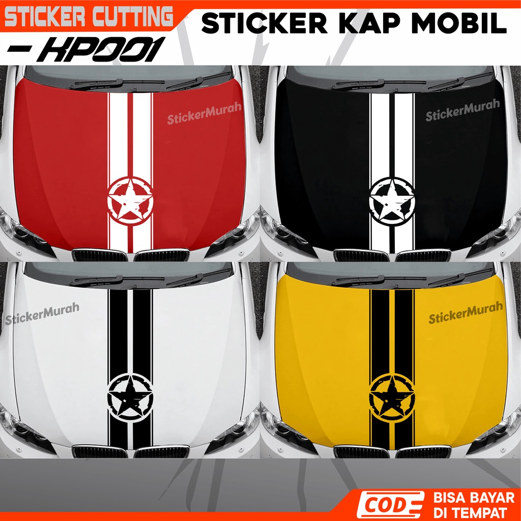 Jual Sticker Kap Mesin Mobil Sticker Cutting Sticker Kap Mobil Murah ...
