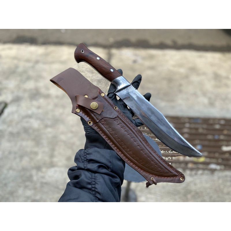 Jual pissau bowie full tank jepit sarung kulit sapi tebal | Shopee ...