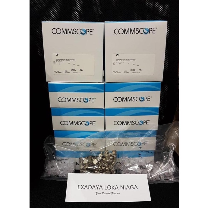 Jual Amp Konektor Rj45 Cat6 Commscope Connector Rj 45 Cat 6 Original ...