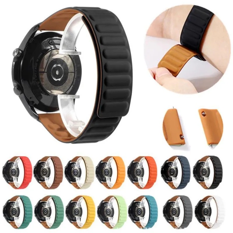 Jual Silicone MAGNETIC LINK MAGNET Strap Tali Jam 20mm 22mm Huawei ...