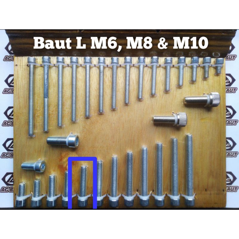 Jual Baut L M8x35 Baja 8.8 Galvanis / Baut Socket / Baut L 8 x 35 Baja ...