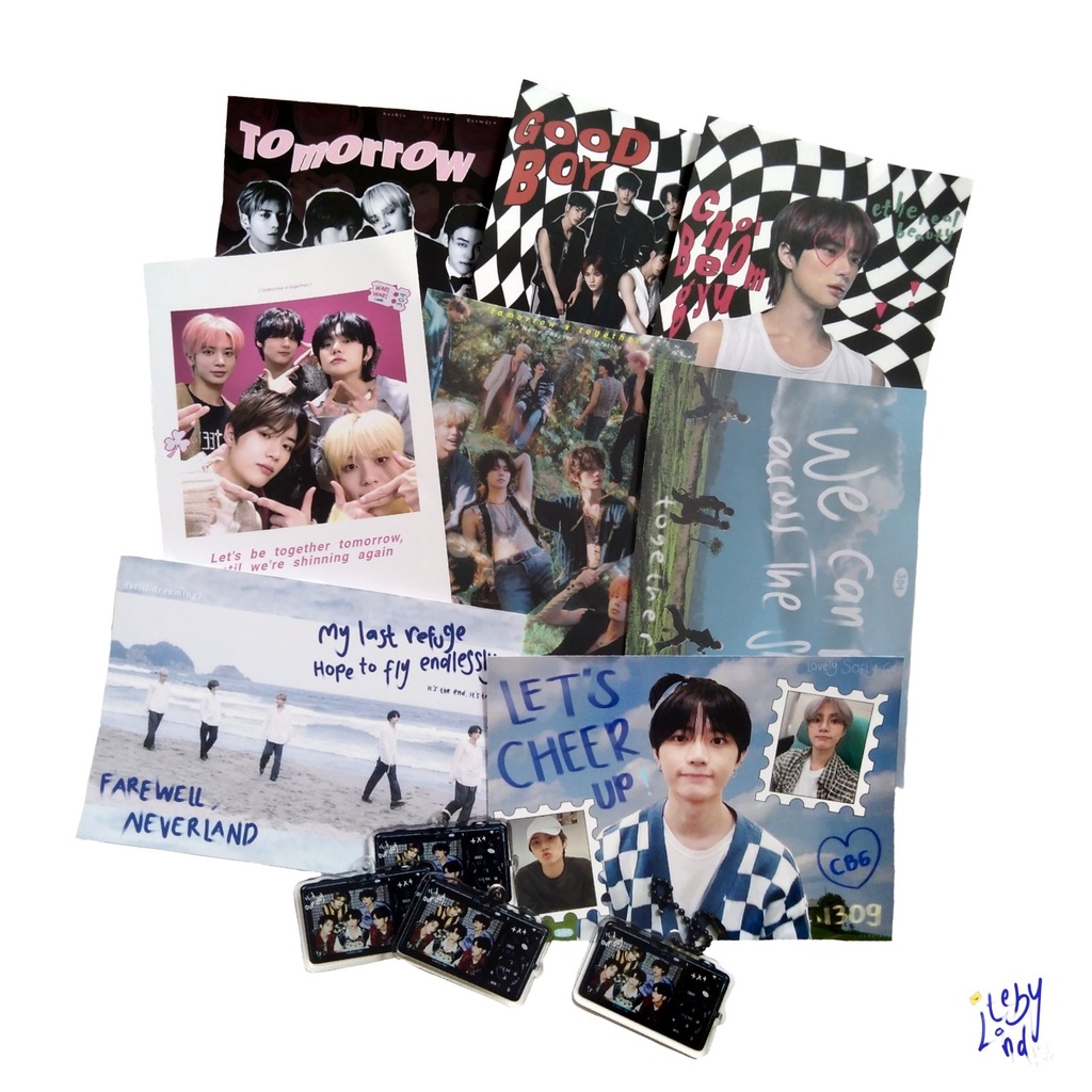 Jual (READY) Keychain TXT dan A6 art print / wall decor / postcard ...
