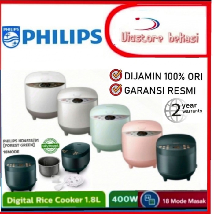 Jual MAGIC COM PHILIPS DIGITAL RICE COOKER HD 4515 FUZZY LOGIC digital ...