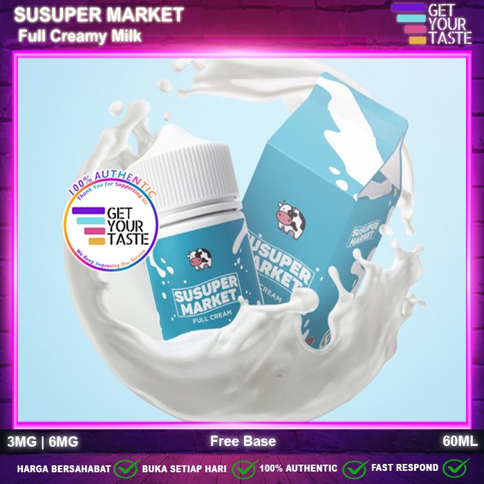 Jual Liquid Susuper Market Full Cream 60ML Susu Super Creamy Milk by ...