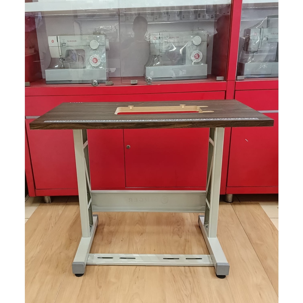 Jual Meja Lubang Singer Coklat+Kaki I Singer With Engsel Mata | Shopee ...