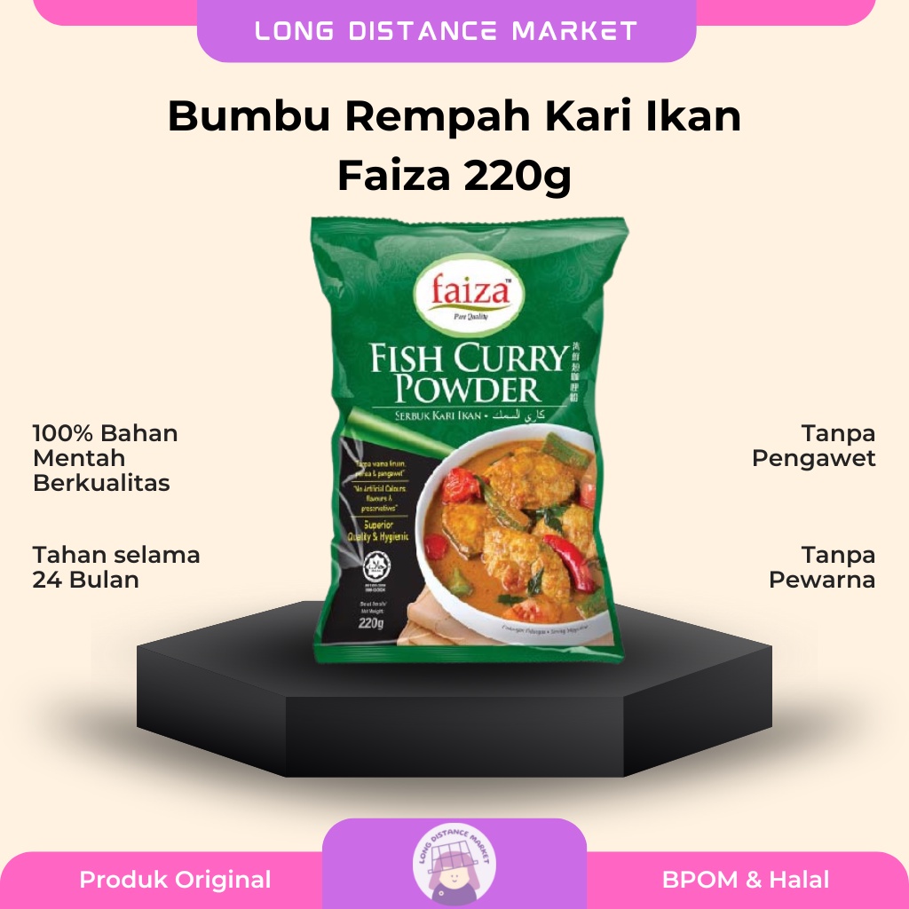 Jual Bumbu Kari Ikan Faiza / Fish Curry Powder Faiza Malaysia 220 gram ...