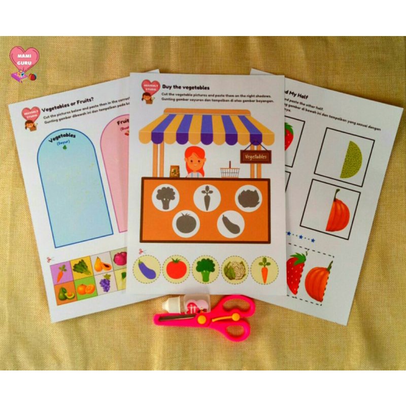 Jual Gunting Tempe - Cut and Paste Actiity - Mainan Edukasi Anak PAUD ...