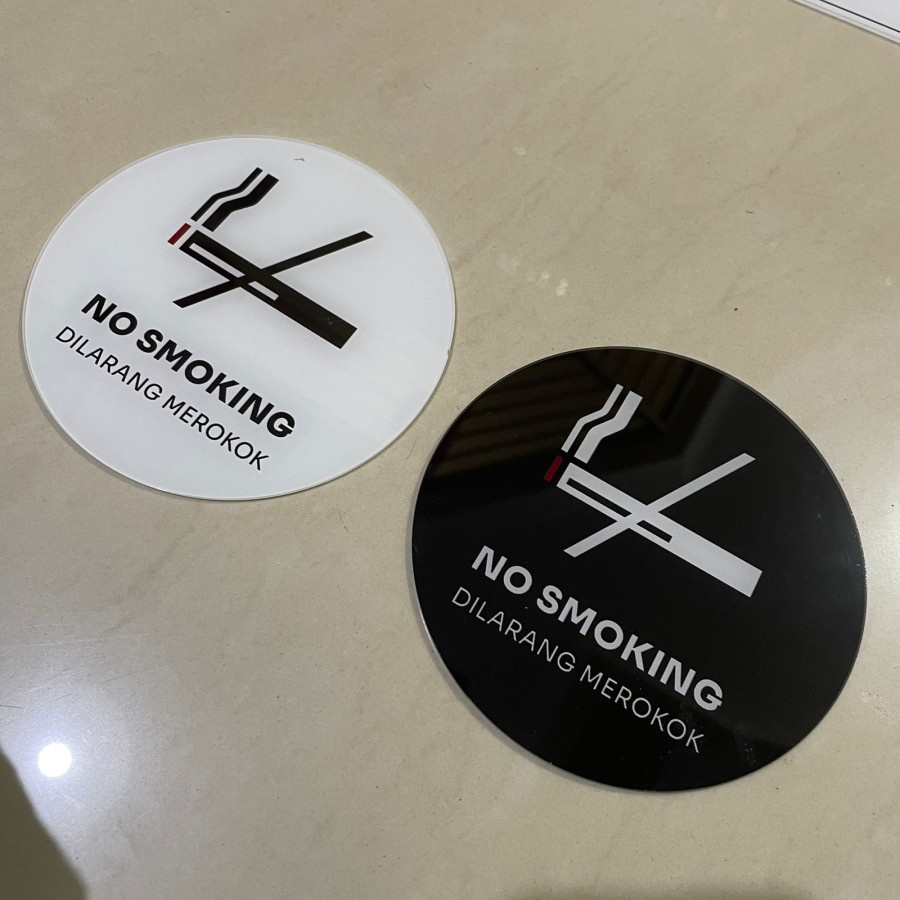 Jual Sticker stiker Acrylic Sign Board Signage Dilarang Merokok Tanda ...