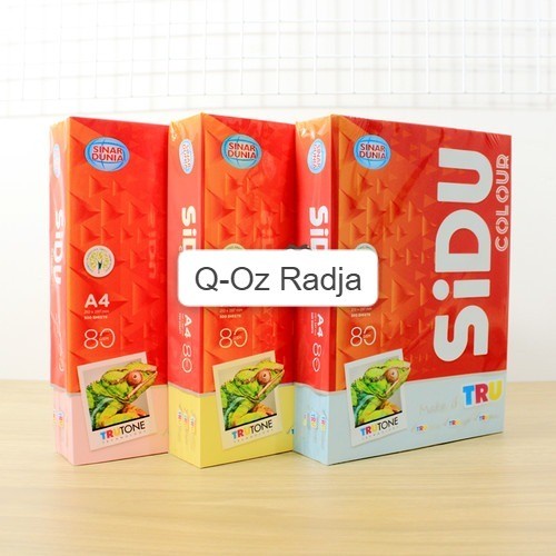 Jual Kertas HVS Warna A4 80 gr SIDU per rim isi 500 lbr | Shopee Indonesia