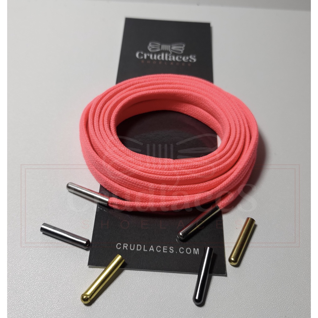 Jual Tali Sepatu Flat Gepeng Pipih Warna Pink Muda Neon Premium ...