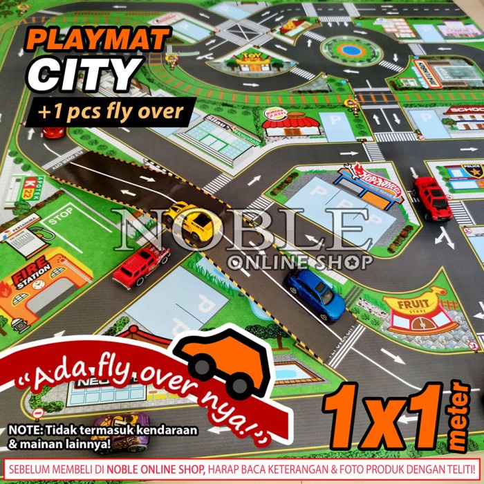 Jual Miniku Playmat City Road Map Mobil Tomica Hot Wheels Mainan Denah ...