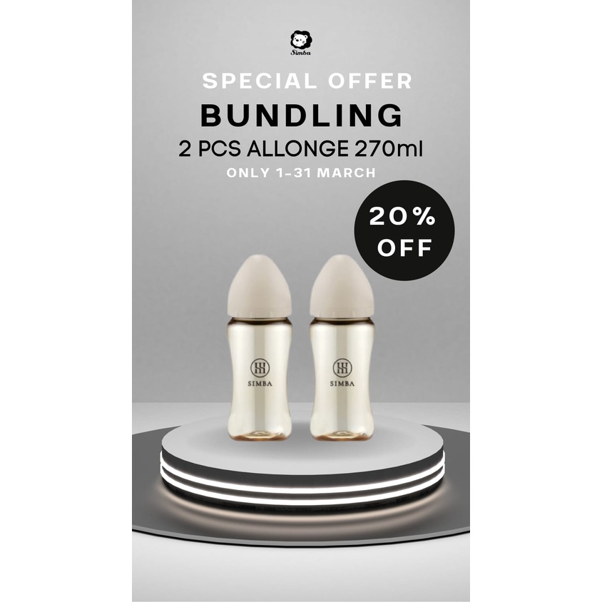 Jual Simba Allonge PPSU Wideneck 360ml x2 - Botol Susu Bayi (Bundling) | Shopee Indonesia