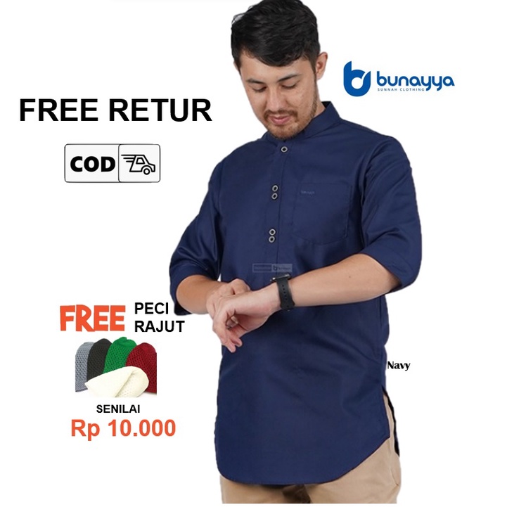 Jual Kurta Faid Bunayya Sunnah Clothing Raglan Bahan Toyobo Lengan 3/4 ...