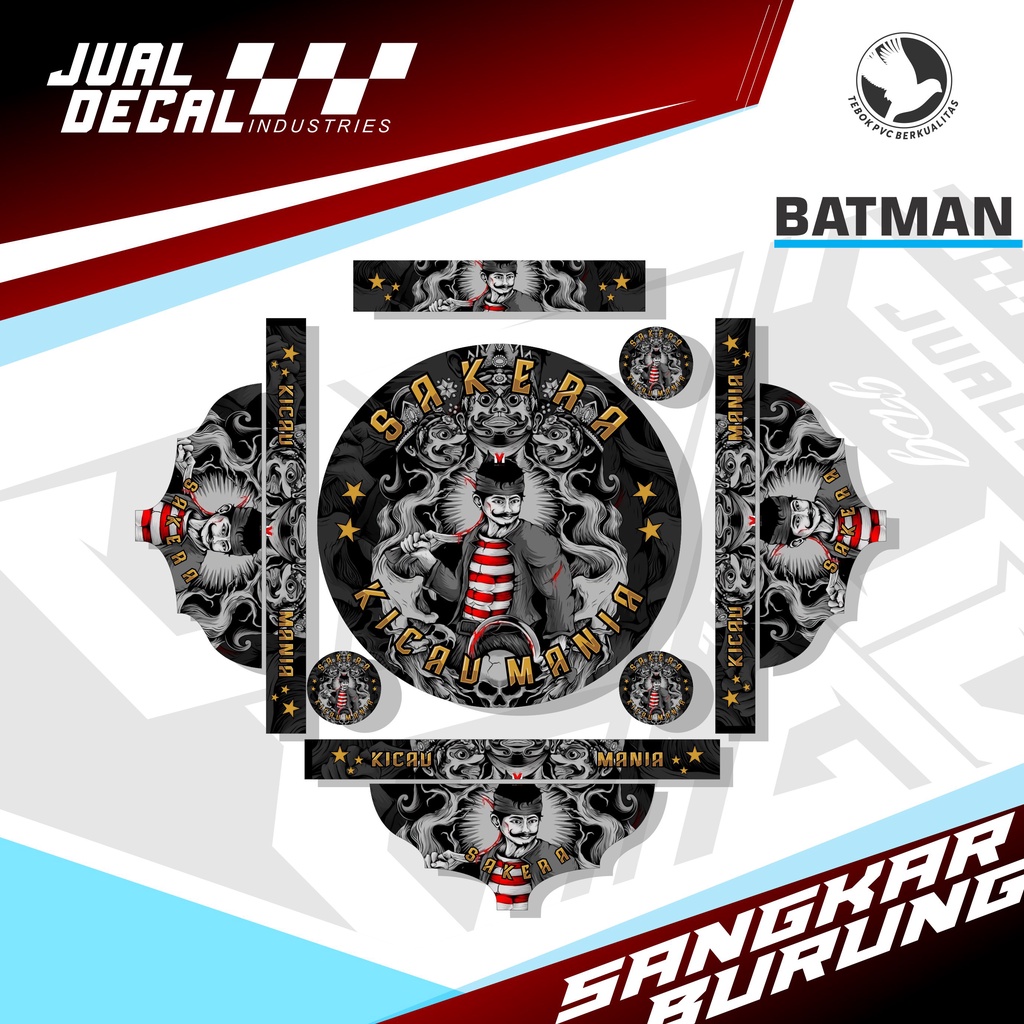 Jual Stiker Sangkar Burung Lovebird SAKERA MANIA Decal Tebok Love Bird ...