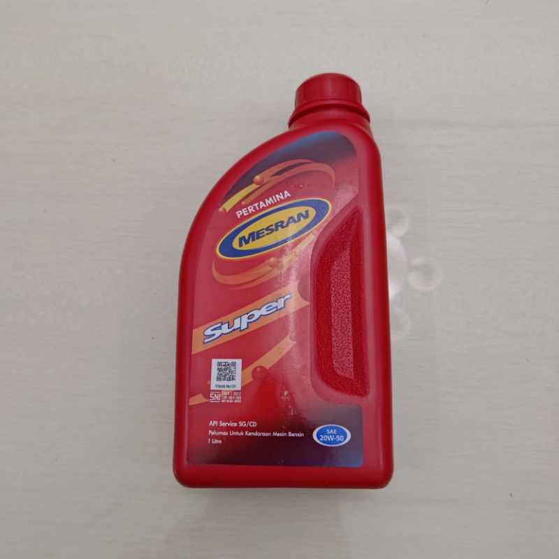 Jual OLI MESRAN SUPER OIL MESIN PERTAMINA 20W-50 1L 1 LITER | Shopee Indonesia